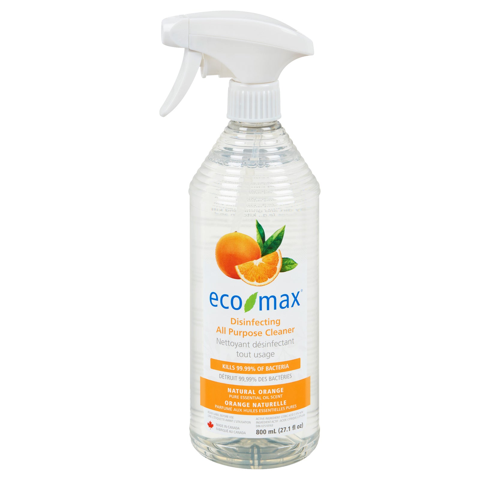 Eco-Max Disinfecting All Purpose Cleaner - Natural Orange (800 mL ...