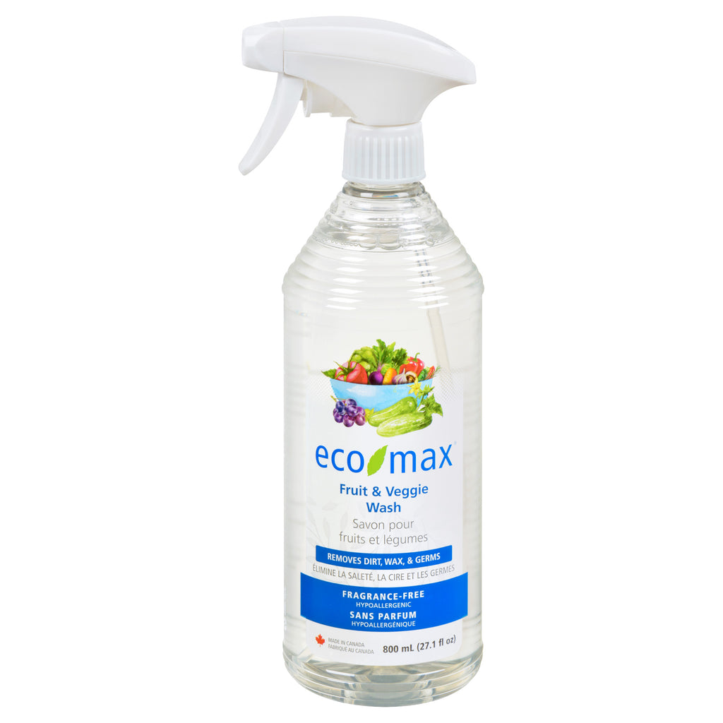 Eco-Max Fruit & Veggie Wash - Fragrance-Free (800 mL, Enviro Bottle ...