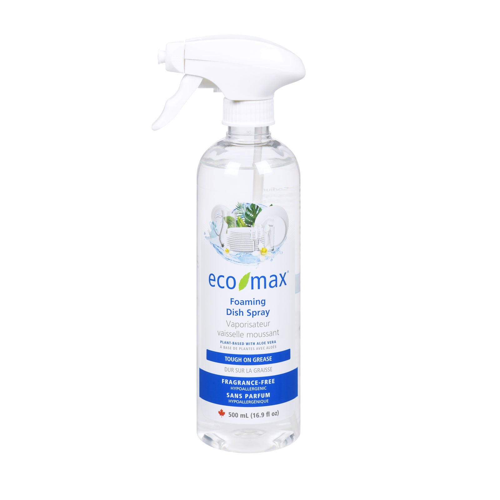 Eco-Max Foaming Dish Spray - Fragrance-Free (500 mL) – Eco-Max Online Store
